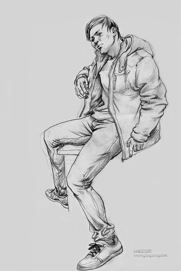 100张速写人物临摹图，最全优秀人物速写作品集 - 高光网-花瓣网