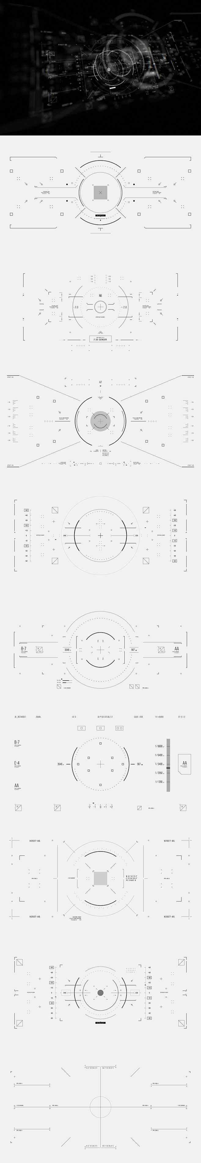 抬头显示 HUD UI 仪表盘概念矢量插画素材下载[AI]