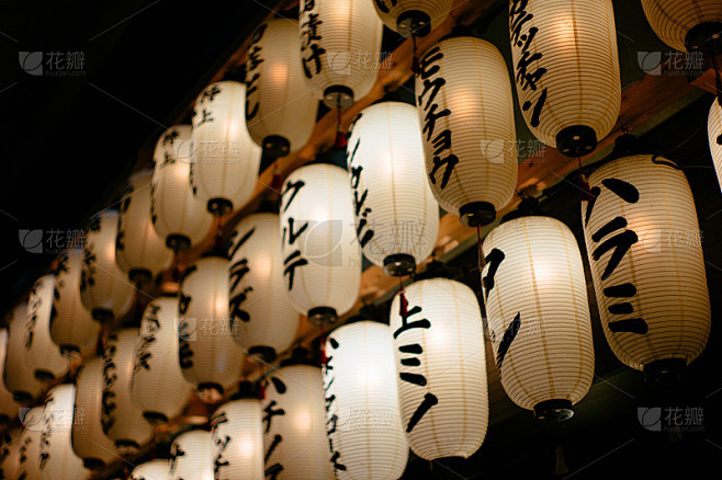 日本京都的日式灯笼。