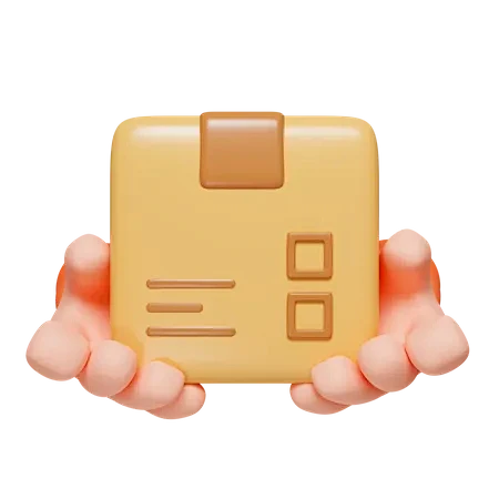 Holding Parcel 3D Icon-花瓣网
