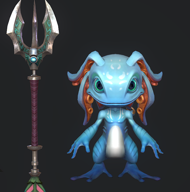 LOL-fizz 小鱼人 菲兹 PBR-怪物/生物模型-微元素 - Element3ds.com!