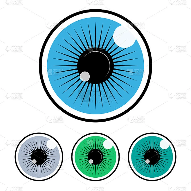 Eye icon. Vector illustration素材-花瓣网