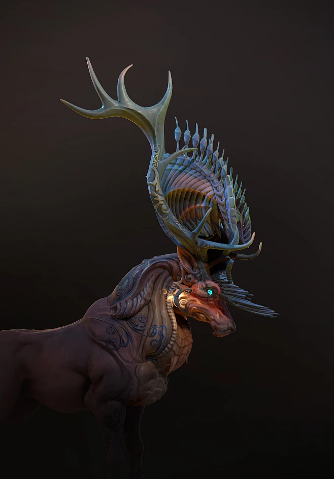 Mystic Stag Head, Tyler Smith-花瓣网