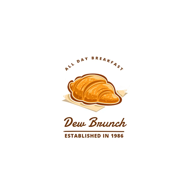 Breakfast Brunch Restaurant Food Logo素材-花瓣网