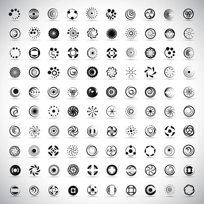 创意螺旋logo设计-花瓣网