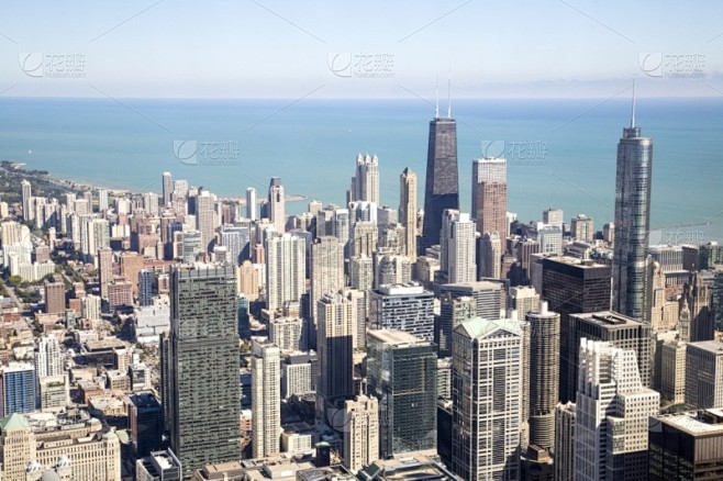 芝加哥市,美国,城市天际线,伊利诺斯州,箭牌大厦,芝加哥河,高个子,钟塔,水