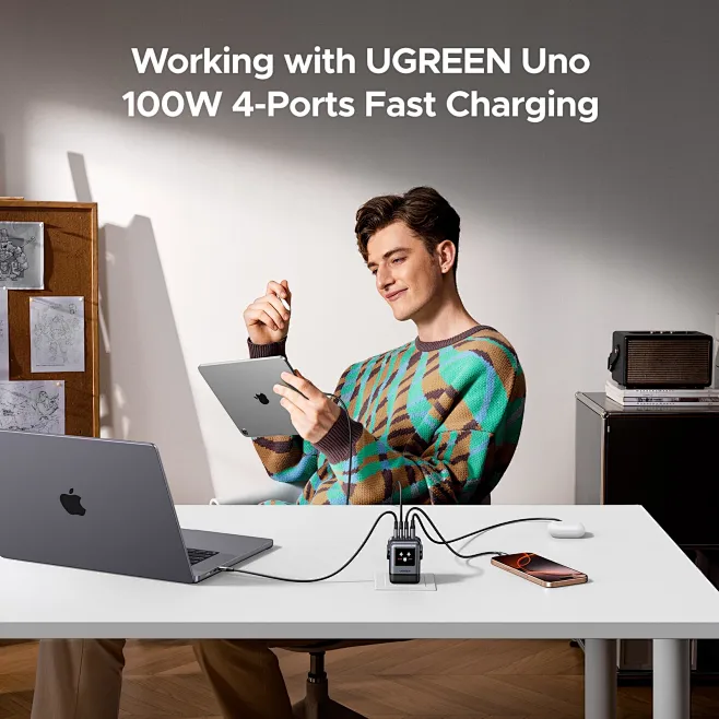 Amazon.com: UGREEN Uno Charger 100W USB C Charger, Nexode 4-Port GaN ...