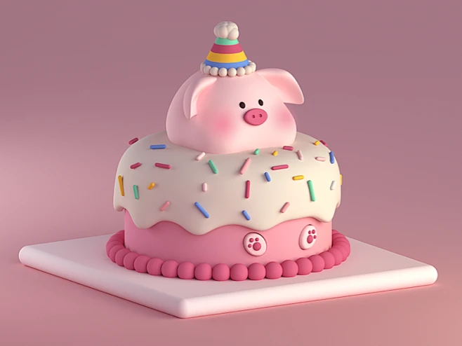 C4D Cake-花瓣网