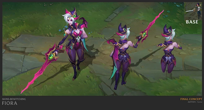 Bewitching Fiora concept 2021, Yanie Yang : 很荣幸的跟大家分享我最近跟酷拳以及拳头团队合作的英雄 ...