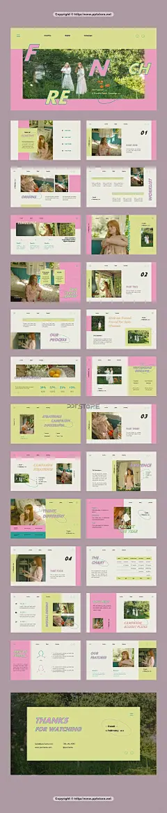 林深见鹿】清新网页模板PPT模板】-PPTSTORE-花瓣网