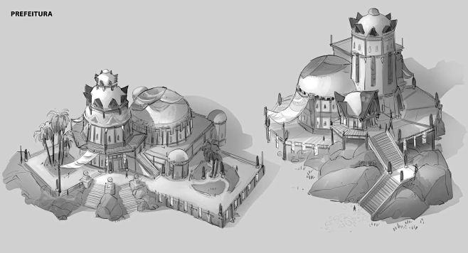 Townhall and towers - Profane, Tiago Sousa : Some townhall and towers ...