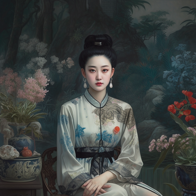 zeng yu li luyuan, in the style of colorist, neo-traditionalist