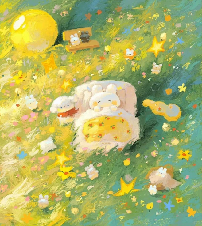 治愈系插画-花瓣网