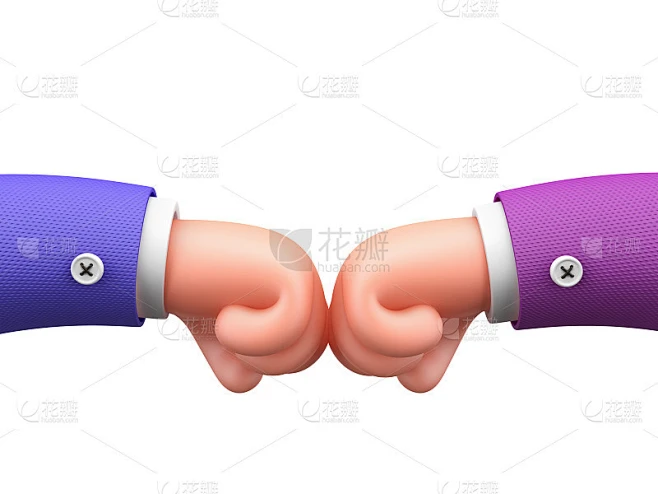 用碰拳表情。素材-花瓣网