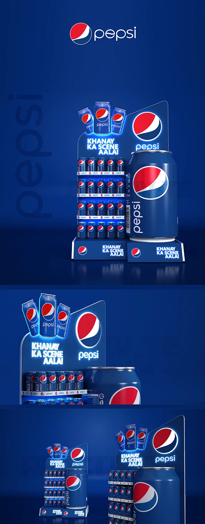 pepsi gondola soft drink pepsico can fortheloveofit 3d render vray ...