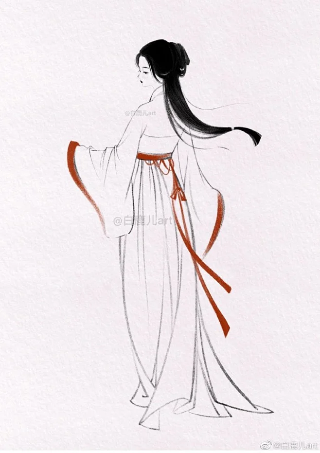最近的画的古风人物速写合集 -花瓣网