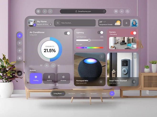 Apple Vision Pro Smart Home UI Concept app app ui apple app apple ...