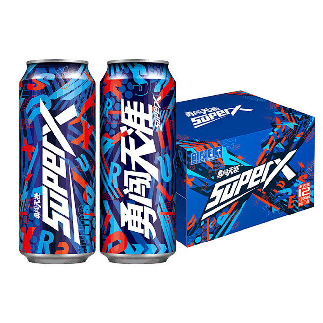 雪花啤酒勇闯天涯superX 9度500ml*12听罐装整箱官方-tmall.com天猫