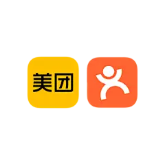 【米图网-52mitu.com】美团APP 大众点评 大众点击APP 美团logo 品牌标志 品牌logo 标志设计 logo设计大众美团APP图标-花瓣网