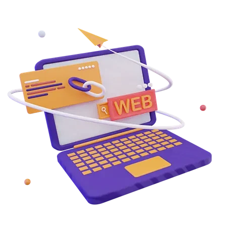 Web Link 3D Icon