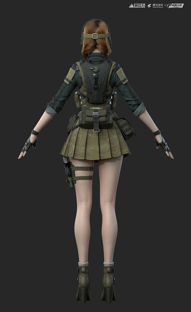 《穿越火线》全新角色--斯薇特-3D女性角色/数字雕刻/人物形象/年轻女性/游戏人物角色/C4D/Blender/渲染/材质