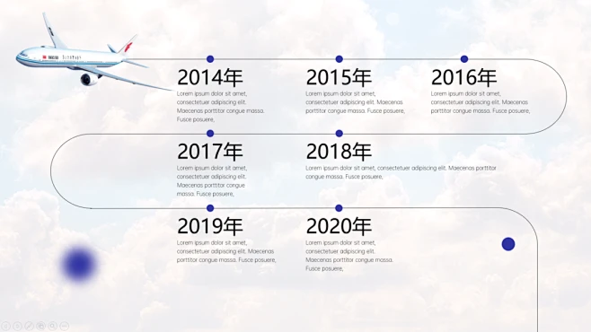 7段并列递进 PPT时间轴页 @多梦PPT⇦ https://huaban.com/user/tooodream-花瓣网