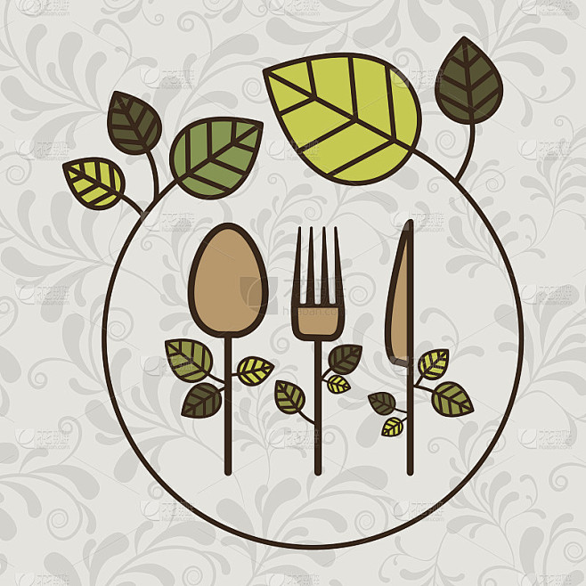 食物设计，矢量插图。