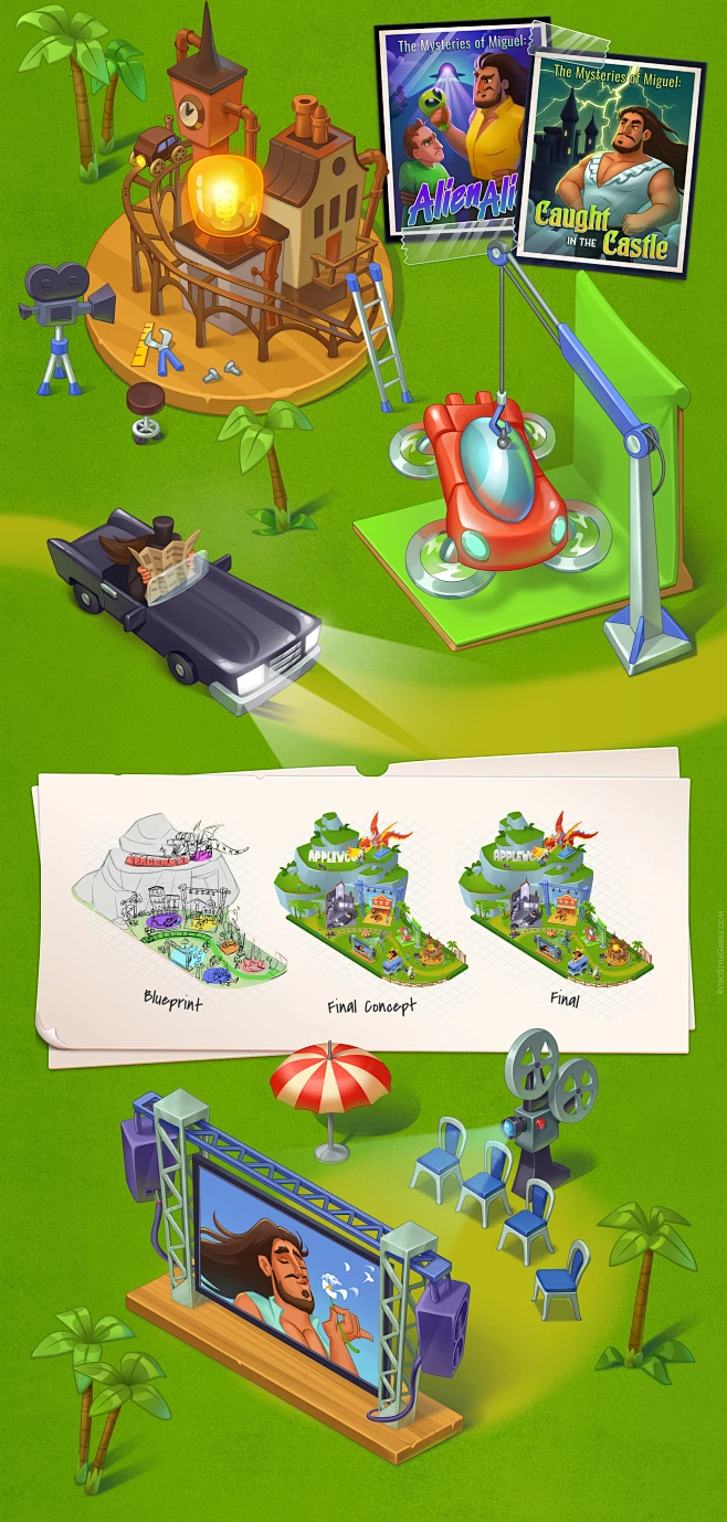 Merge Game Isometric Design | Love & Pies-花瓣网