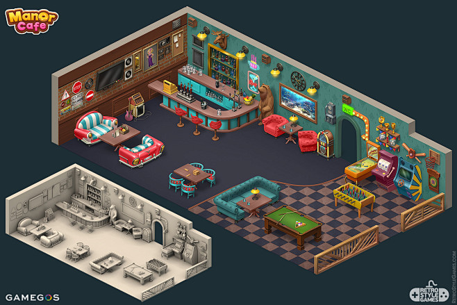 Isometric-Game-3D-Sprites-Bar-Interior-Slot-Machines
