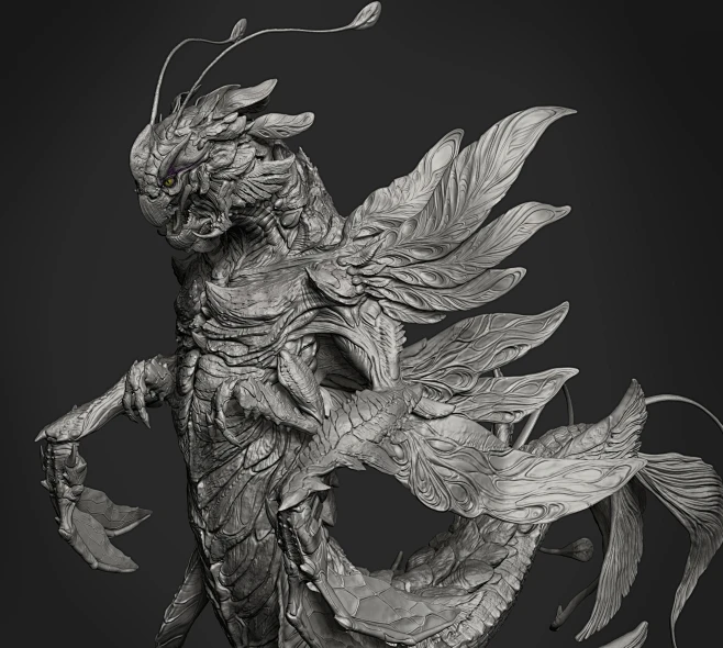 Creature Grey Sculpture-花瓣网