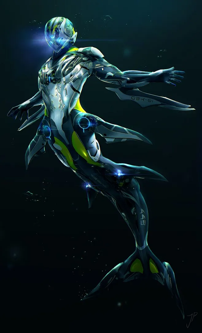 Diving Suit by *cat-meff # cyberpunk, robot girl, cyborg, futuristic ...