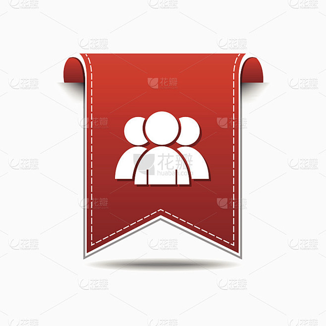 用户红色矢量图标设计