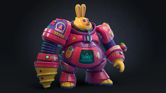 3D artwork cartoon Character Character design huion Maya rabbit toy ...