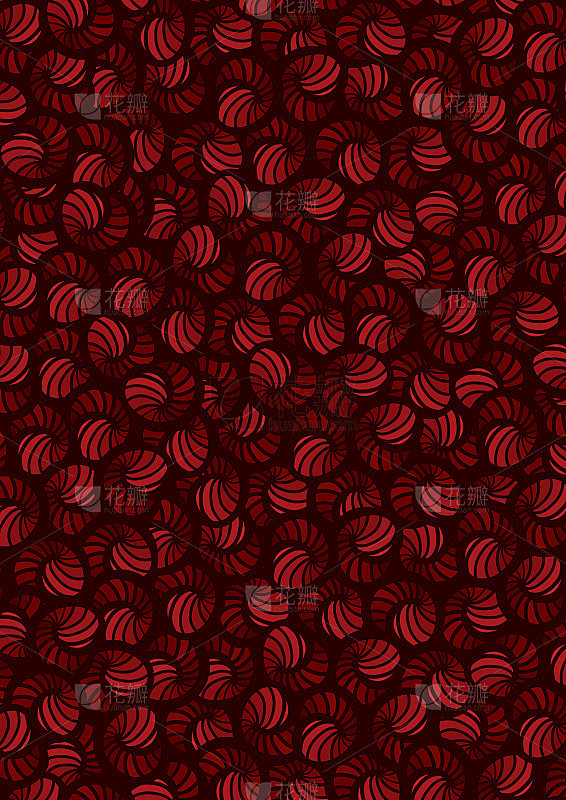 Red and Black Seamless Pattern Abstract Zentangle