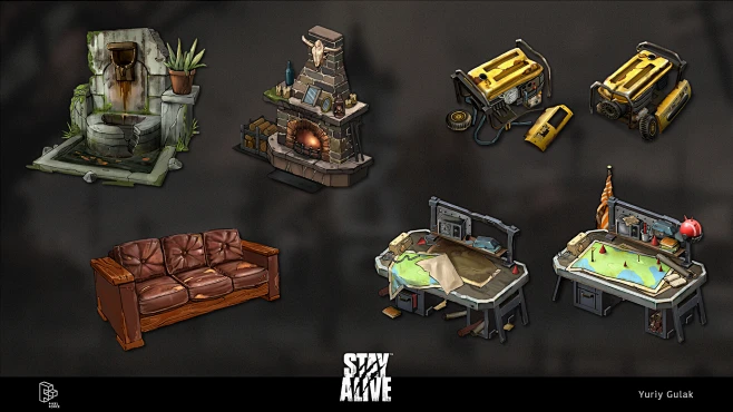 Props and Icons for mobile game Stay Alive-花瓣网