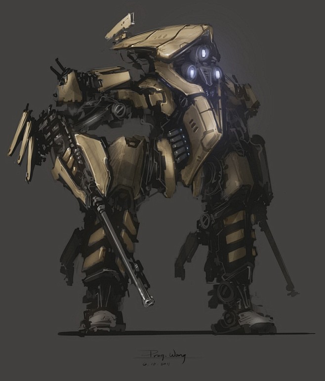 daily mech painting by *ProgV on deviantART-花瓣网