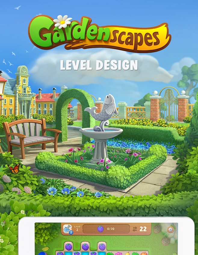 Gardenscapes Level Design-花瓣网
