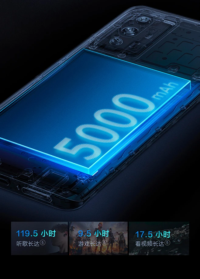 【vivoT1】vivo T1 5G手机 8GB+128GB 电光青 高通骁龙778G 5000mAh大电池 6400万超清影像 游戏手机 ...