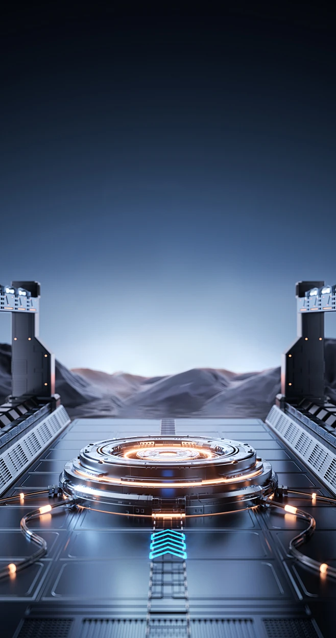 深色科技未来感产品展台展示-花瓣网