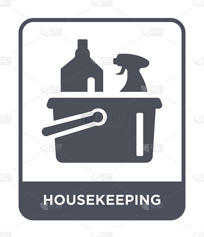 housekeeping icon vector on white background, hous