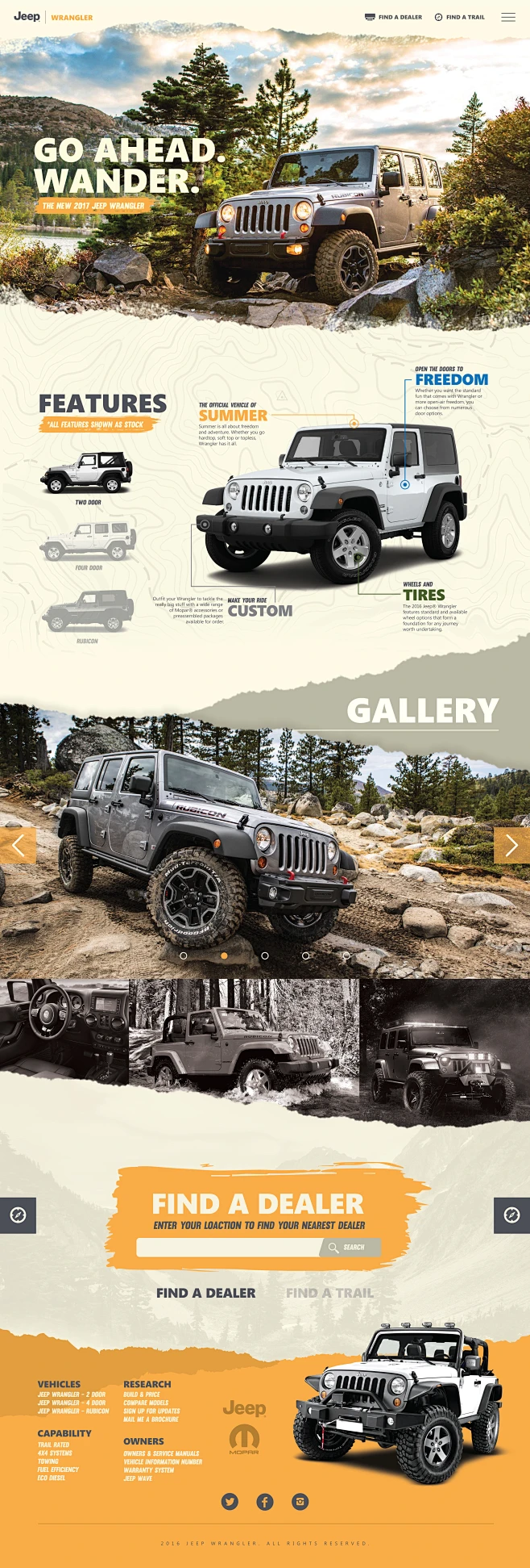 Jeep Wrangler Landing Page on Behance-花瓣网