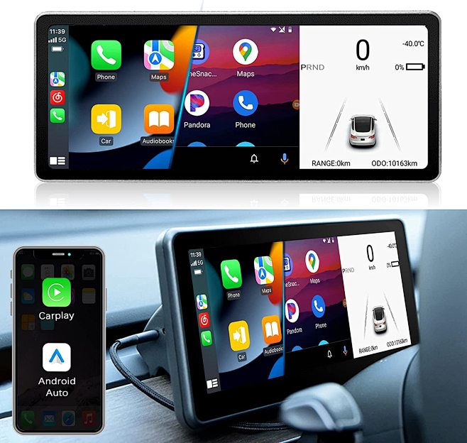Amazon.com: ZHNN Wireless Carplay Android Auto Car Screen for Tesla ...