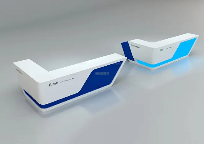 Risen L形接待台,3D展模网-花瓣网