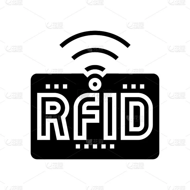 Rfid无线标志、符号、图标、矢量插图素材-花瓣网