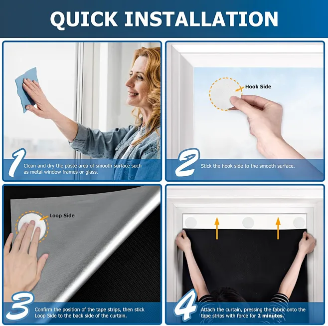 Amazon.com: LazBlinds Portable Blackout Curtain, Travel Blackout ...