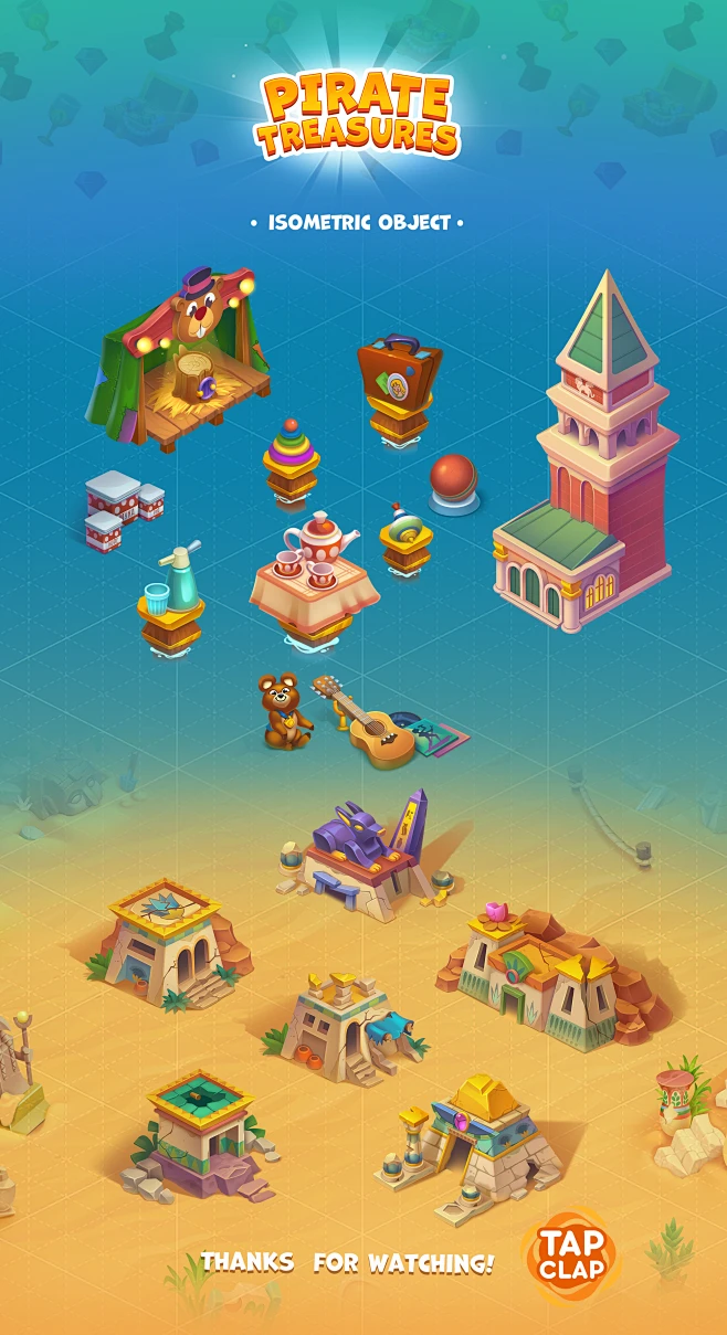 2D casual game Digital Art gameart Isometric-花瓣网