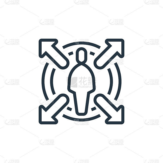 decision vector icon isolated on white background.