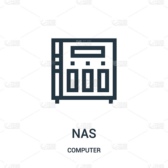 nas icon vector from computer collection. Thin lin