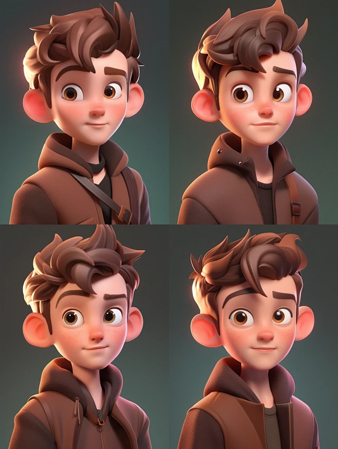 mantou_Handsome_boy_Portrait_cartoon_IP_character_task_Pixar_st ...