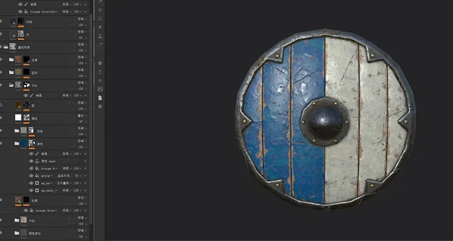 自己画的一个盾牌贴图 SP PBR-原创物件出售-微元素 - Element3ds.com!-花瓣网